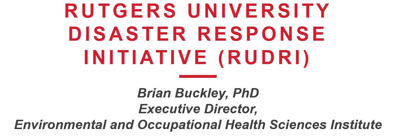 Rutgers University Disaster Response Initiative – EOHSI